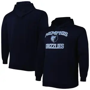 Profile Memphis Grizzlies Big & Tall Heart & Soul Pullover Hoodie - Navy