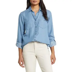 BEACHLUNCHLOUNGE Arlita Chambray Button-up Shirt
