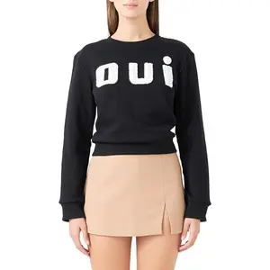 Endless Rose Oui Embellished Sweatshirt