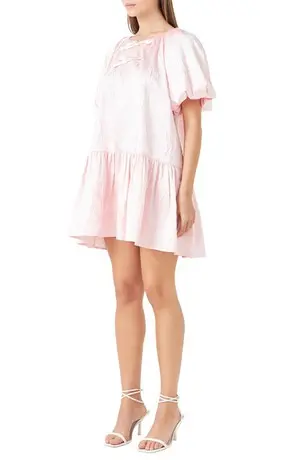 Endless Rose Crinkle Satin Shift Minidress
