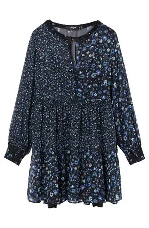Desigual Short Floral Chiffon Dress