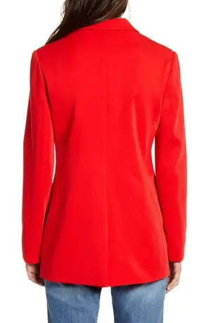 Endless Rose Tailored Single Button Blazer - Red