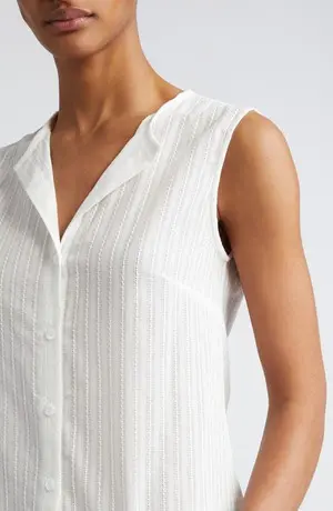 Eleventy Textured Sleeveless Shirt