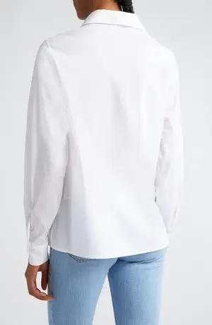Eleventy Stretch Poplin Button-up Shirt