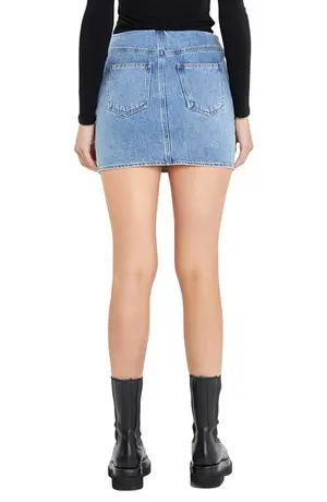 GREY LAB Cargo Pocket Denim Miniskirt - Blue