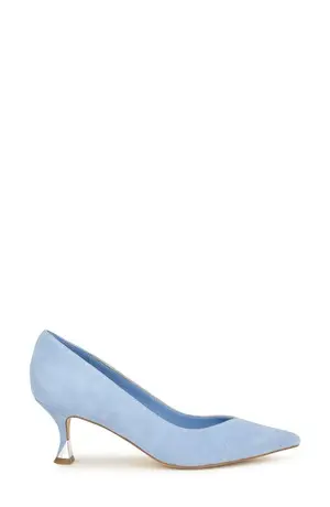 Nine West Ariella Pointed-toe Kitten Heel Pump - Medium Blue