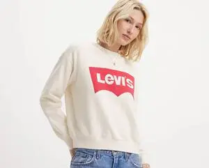 LEVI'S Graphic Signature Crewneck Sweatshirt - Cloud Dancer
