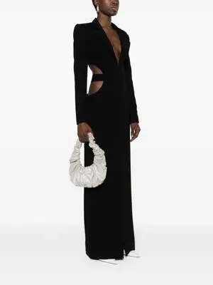 Giuseppe Di Morabito Crystal-embellished Ruched Tote - Neutrals