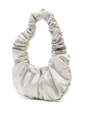 Giuseppe Di Morabito Crystal-embellished Ruched Tote - Neutrals