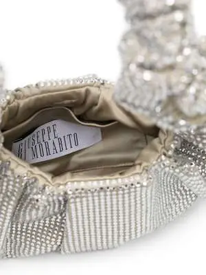Giuseppe Di Morabito Crystal-embellished Ruched Tote - Neutrals