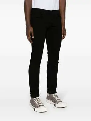 DONDUP George Mid-rise Tapered Jeans - Black
