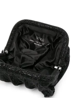 Benedetta Bruzziches Venus Rhinestoned Clutch - Black