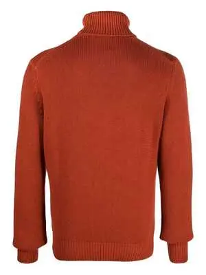 DELL'OGLIO Roll-neck Ribbed-knit Jumper
