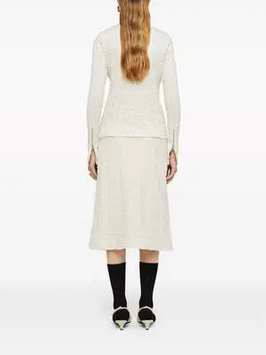 JIL SANDER Zip-front Cloqué Top