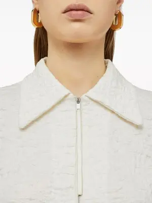 JIL SANDER Zip-front Cloqué Top