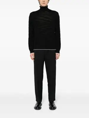 Missoni Contrast-trim Roll-neck Jumper - Black