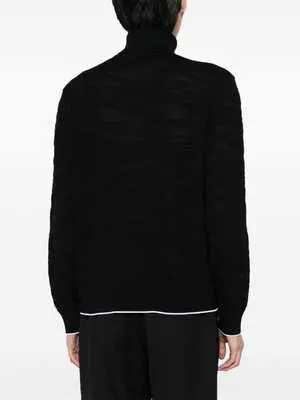 Missoni Contrast-trim Roll-neck Jumper - Black