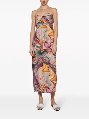 Mara Hoffman Yara Abstract-print Midi Dress - Green