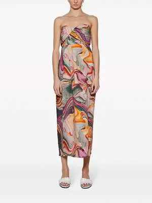 Mara Hoffman Yara Abstract-print Midi Dress - Green