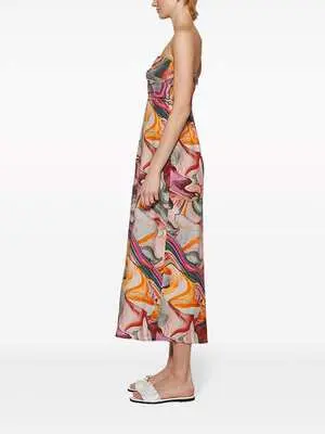 Mara Hoffman Yara Abstract-print Midi Dress - Green