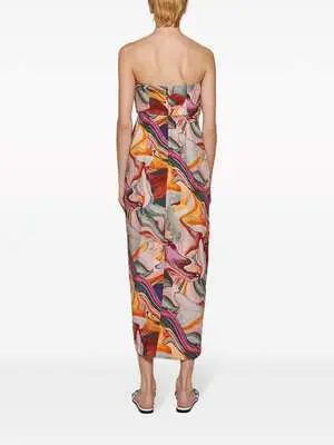 Mara Hoffman Yara Abstract-print Midi Dress - Green