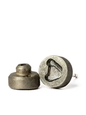 PARTS OF FOUR Black Diamond Stud Earring - Silver