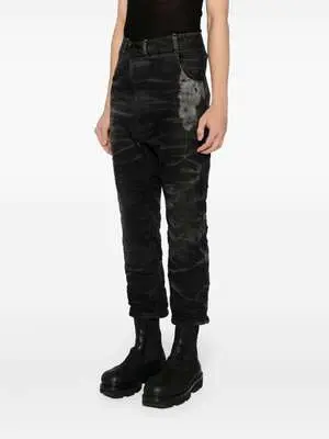 Boris Bidjan Saberi Distressed Cropped Jeans