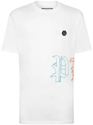 Philipp Plein Logo-embroidered Cotton T-shirt