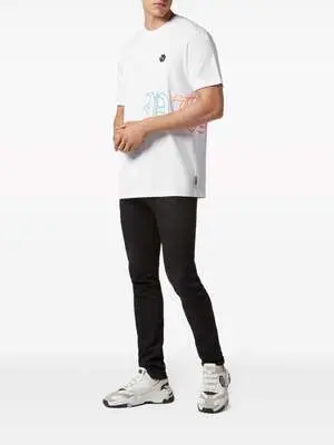 Philipp Plein Logo-embroidered Cotton T-shirt