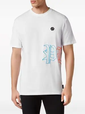 Philipp Plein Logo-embroidered Cotton T-shirt