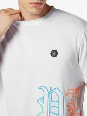 Philipp Plein Logo-embroidered Cotton T-shirt