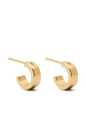 MAISON MARGIELA Plated Engraved Hoop Earrings - Gold