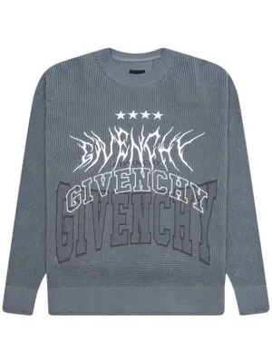 Givenchy Logo-embroidered Waffle-knit Jumper