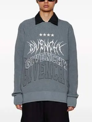 Givenchy Logo-embroidered Waffle-knit Jumper