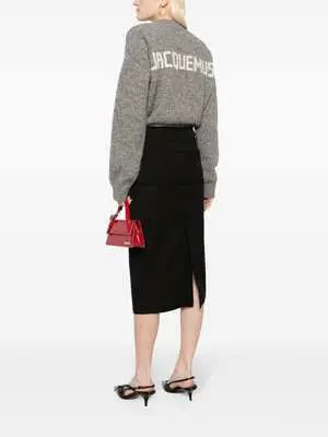 Jacquemus Logo Knit Sweater - Grey