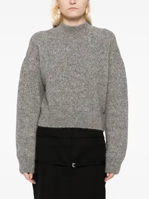 Jacquemus Logo Knit Sweater - Grey