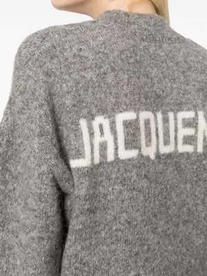 Jacquemus Logo Knit Sweater - Grey