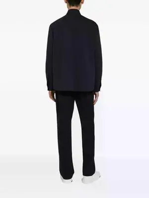 Dolce & Gabbana Logo-appliqué Shirt Jacket - Blue