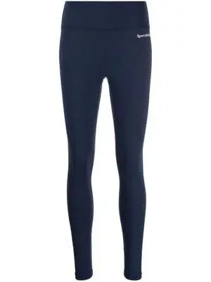 SPORTY & RICH Serif Logo-print Leggings