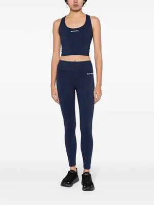 SPORTY & RICH Serif Logo-print Leggings