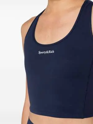 SPORTY & RICH Logo-print Tank Top