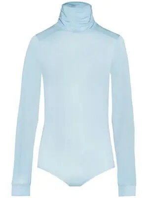 MAISON MARGIELA Four-stitch Sheer Bodysuit - Blue