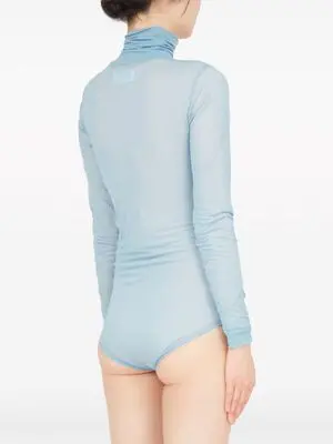 MAISON MARGIELA Four-stitch Sheer Bodysuit - Blue