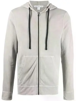 JAMES PERSE French Terry Zip-up Hoodie - Grey