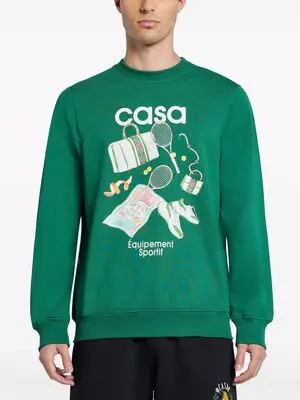 Casablanca Organic Cotton Graphic Sweatshirt - Green