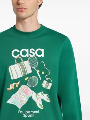 Casablanca Organic Cotton Graphic Sweatshirt - Green