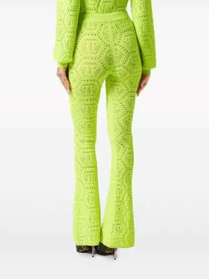 Philipp Plein Patterned Knit Flared Trousers