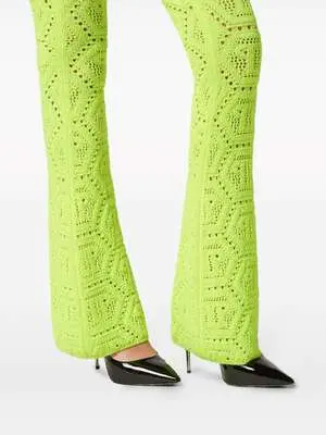 Philipp Plein Patterned Knit Flared Trousers