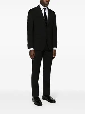 LARDINI Single-breasted Wool-blend Suit - Black