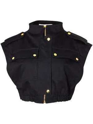 Carolina Herrera Zip-up Cropped Cargo Gilet